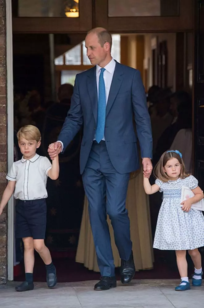 Prince George, Prince William un Princess Charlotte