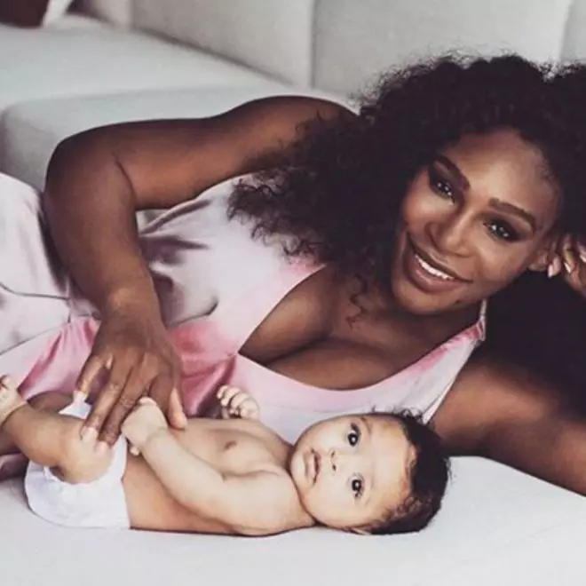 Serena Williams met haar dochter