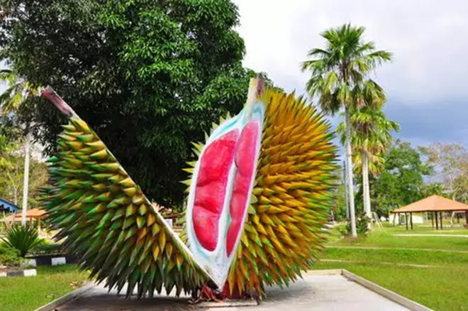공원 미니어처에서 과일 Durian