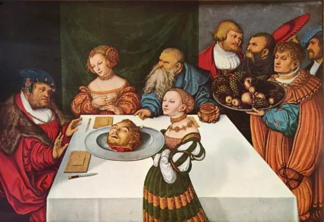 Salome uban ang ulo ni Juan nga Bautista, Lucas Crane, 1531