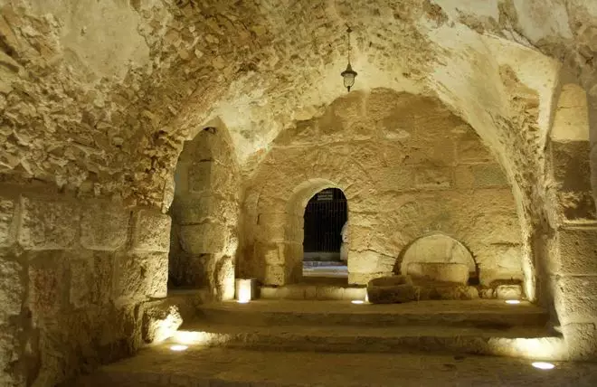 Interior del castillo Ajlun.