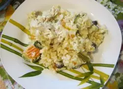 Risotto mit Gemüse.