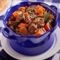 Recette Diriger la viande avec des légumes