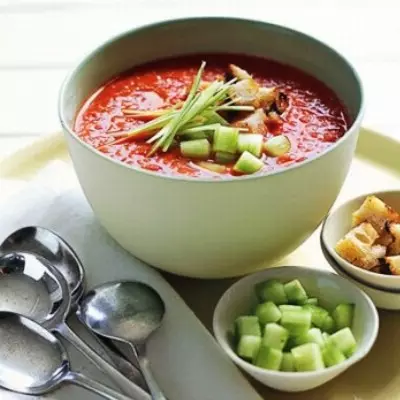 Soupe à l'eau de gaspacho - recette