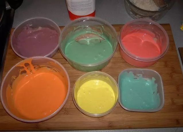 Cake "Rainbow" - Recept met foto's