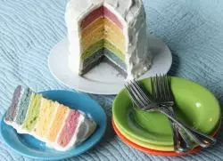 Rainbow Cake met natuurlijke kleurstoffen