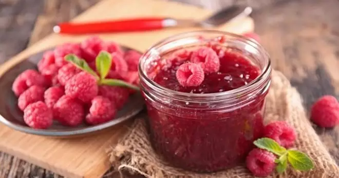 Jam från hallon för vinter utan frön, med gelatin, i brödtillverkare och multikooker