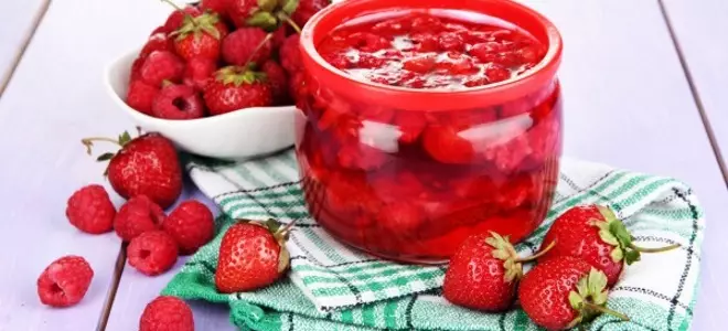 Strawberry Raspberry jam ສໍາລັບລະດູຫນາວ