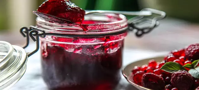 Jam iz rdečega ribeza in zdravila Raspberry