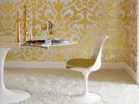White mosaic with gold 3