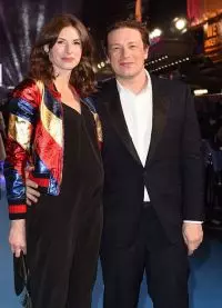 Jules dan Jamie Oliver di perdana filem itu