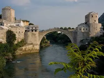 View of Mostar Bridge Towers