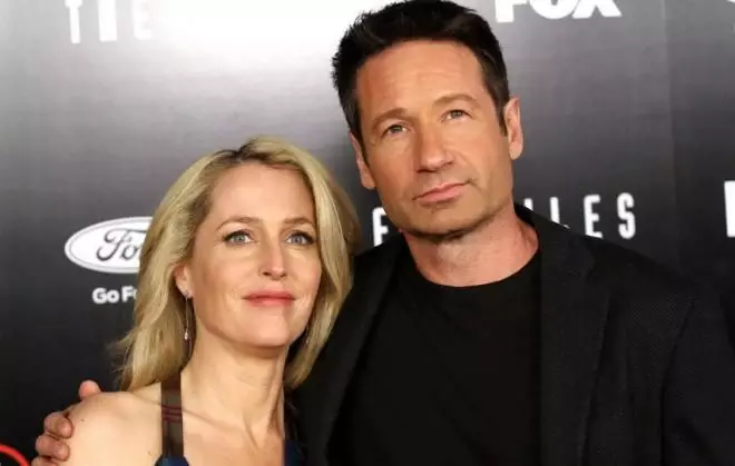 David duchovný a Gillian Anderson