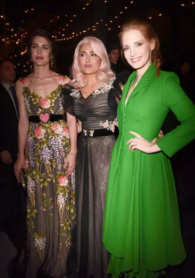 Charlotte Kaziragi, Salma Hayek และ Jessica Chestain