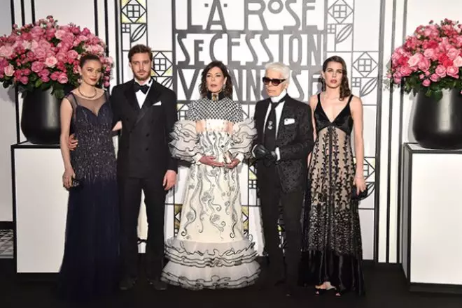 Betrice Borromero, Pierre Caisirgi, Princess Carolina, Karl Lagerfeld ati Charlotte