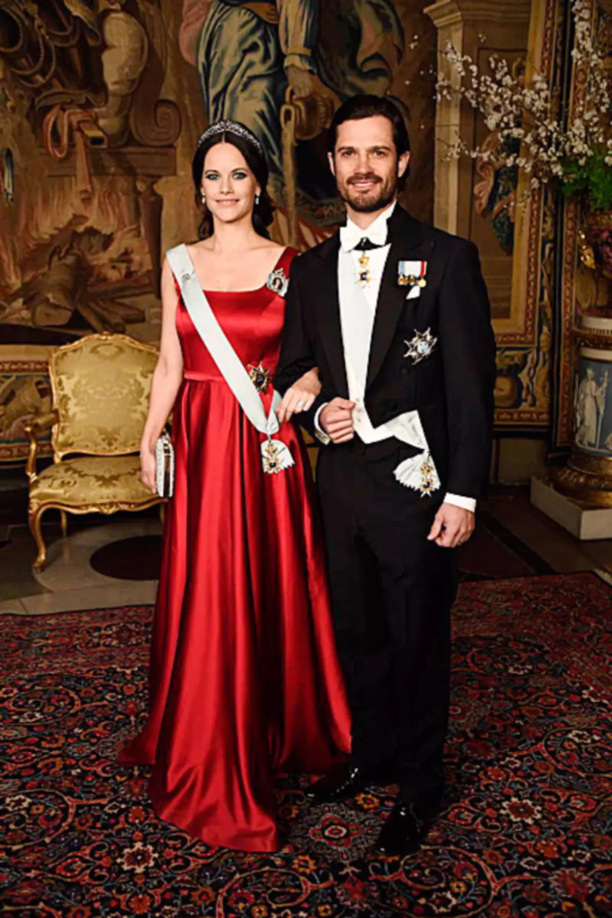 Karl Philipp e Sofia vieram um jantar de gala no Palácio Real de Estocolmo