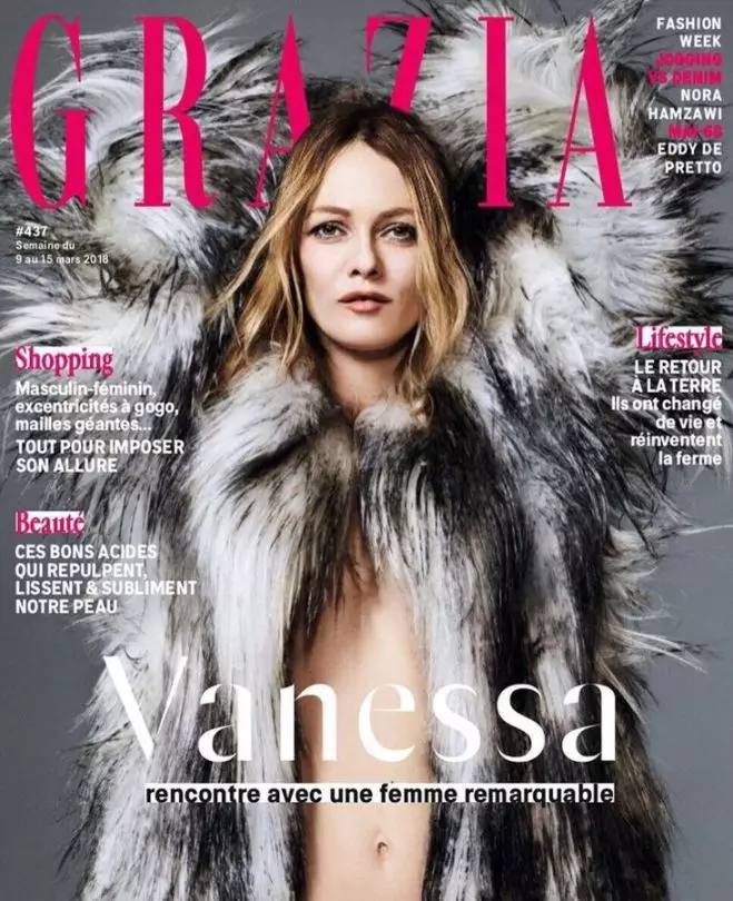 នាង Vanessa Paradis បានក្លាយជាវីរនារីសំខាន់នៃទស្សនាវដ្តី Grazia