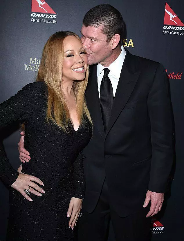 James Packer at Mariah Carey noong Enero 2016.