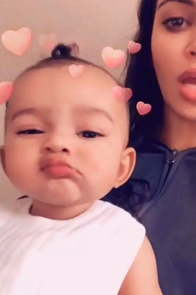 Kim Kardashian con la hija de Chicago