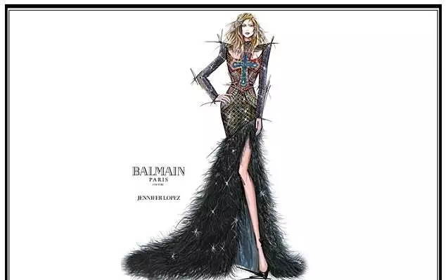 Jay lo dress from brand balmain