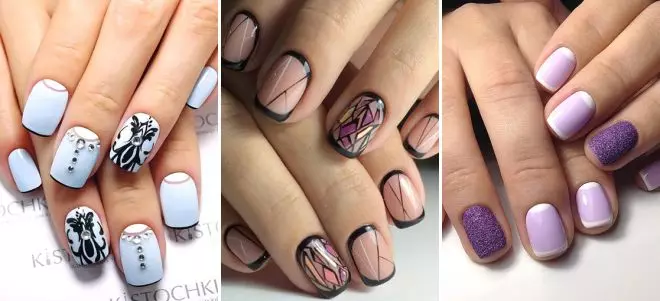 manicura fermosa con pozos - a curto e unhas longas, brillante, suave, vermello, con manicura strass, brillos, tirada, francés lúa, triangular 2017 18773_13