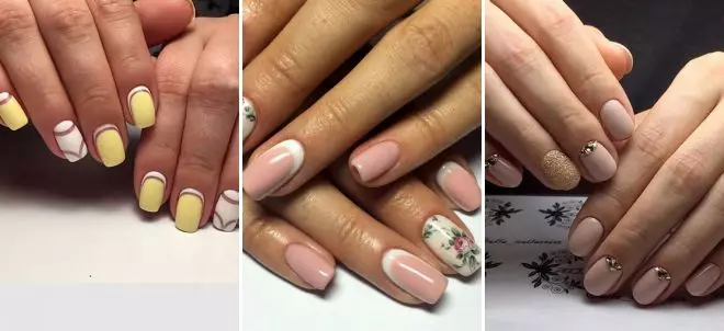 manicura fermosa con pozos - a curto e unhas longas, brillante, suave, vermello, con manicura strass, brillos, tirada, francés lúa, triangular 2017 18773_25