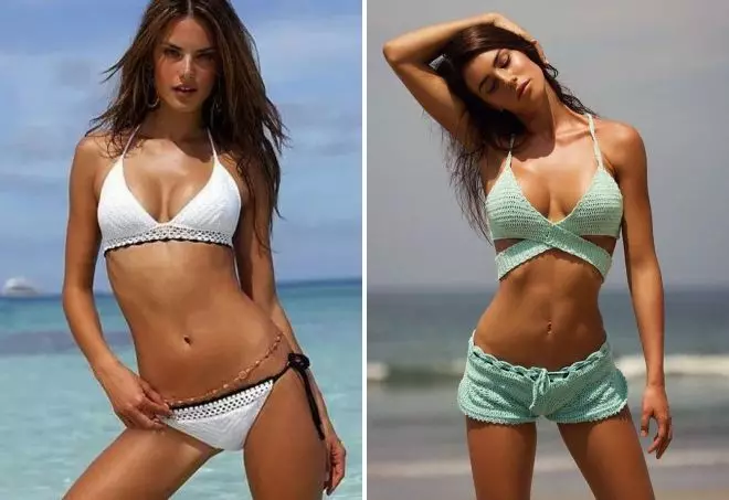 सुशील महिला अलग swimsuits - एक अभिभूत कमर, छोटकरीमा र स्कर्ट, एउटा सानो स्तन र एक ठूलो बस्ट सँग एक fringe र ग्रिड संग 19014_31