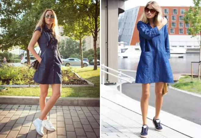 Hành tây thời trang - ăn mặc với giày thể thao - dài và nhỏ, chặt chẽ và thể thao, dệt kim và denim với giày thể thao màu trắng 19952_13