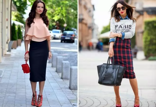 მოდური ქალთა ფანქარი Skirt ერთად მძიმე წელის - Stylish ხანგრძლივი, მოკლე, ტყავი, Bandage, შავი, ლურჯი, წითელი, თეთრი, ნაცრისფერი, Ceke, სრული, მაქმანი, მაქმანი, კლასიკური, სურათები 19957_18