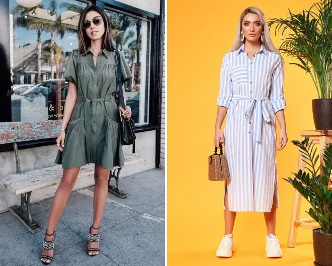 Fashion dresses summer 2019 - para sa bawat araw, niniting, denim, kaso, shirt, mahaba, maikli, gabi, cocktail, kasal, para sa kumpleto 20787_12