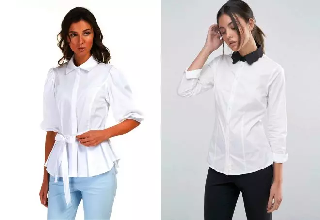 Stilīgs sieviešu baltais krekls - klasisks, garš, birojs, pludmale, pārmērīga, ar garu, īsu piedurkni un izšuvumu 21171_14