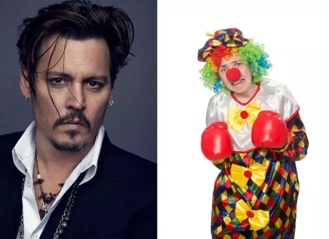 UJohnny Depp kunye neClown