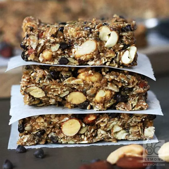 Bar vegetarian karo coklat lan muesli 4