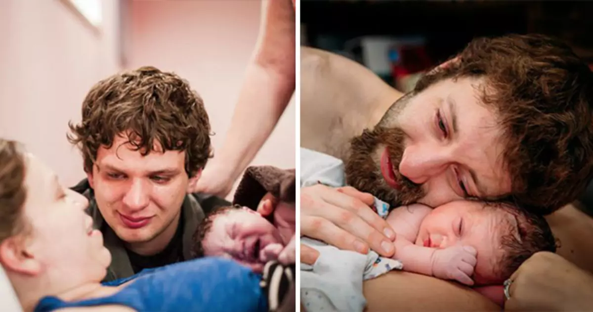 Muži také plakat: Tito tatínky poprvé viděli své novorozené děti!