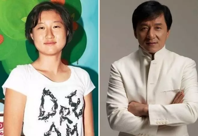 Jackie Chan and his daughter