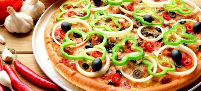 Pizza tanpa daging dan sosej