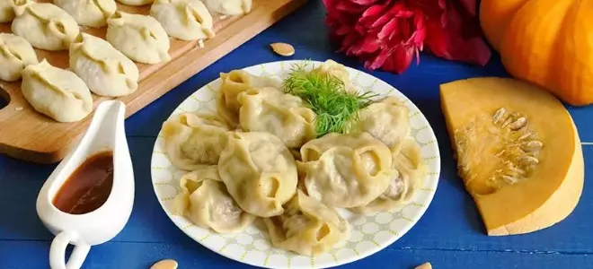 manti with pumpkin without meat