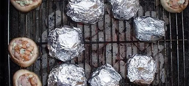 Champignons sa foil sa Mangal.