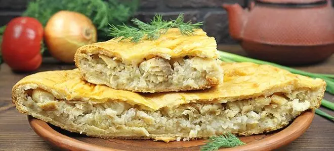 Samaki Pie - Maelekezo na chachu na bila, juu ya bia na chaguzi nyingine kwa sahani 27396_4