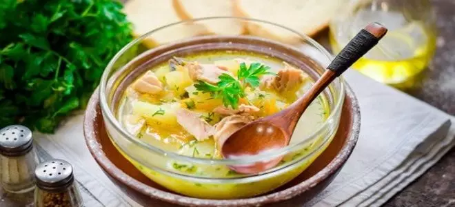 Sopa de pescado de Gorbushi en Multicooker