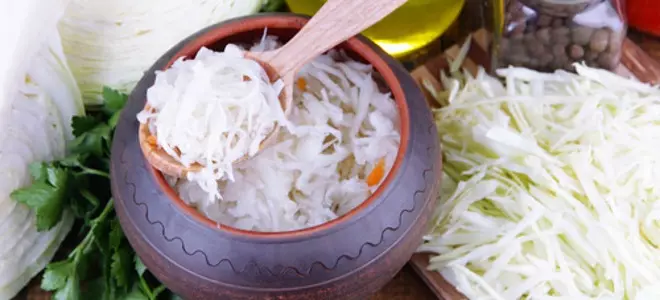 Marinated cabbage.