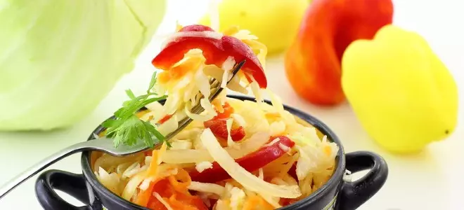 Marinated cabbage.