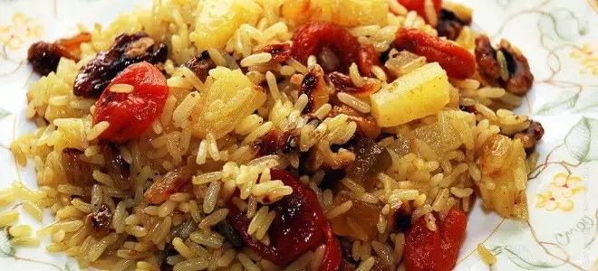 Dulce pilaf sin carne