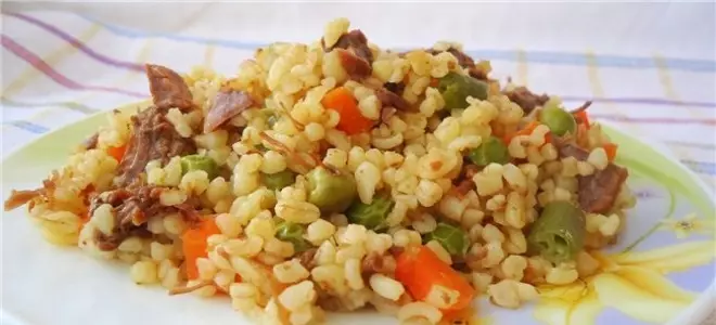 Bulgur - Quais são os cereais, como cozinhar, usar e prejudicar, receitas PLOV, sopa turca e outros pratos 28425_12