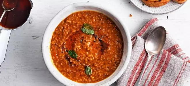 Bulgur - Quais são os cereais, como cozinhar, usar e prejudicar, receitas PLOV, sopa turca e outros pratos 28425_6