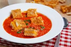 croutons bil-ġobon fil-forn