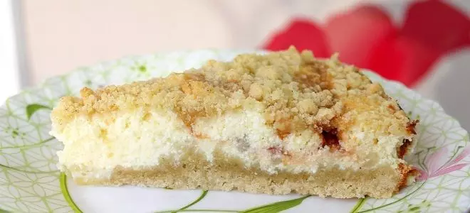 Tarte avec fromage de pâte à pâte de sable