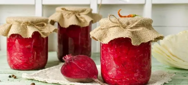 Fylling for Borscht for vinteren - Oppskrifter med Beets, med kål, pepper og bønner 29197_11