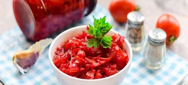 Qış üçün Borscht üçün doldurma - çuğunduru ilə reseptlər, kələm, istiot və lobya ilə 29197_4