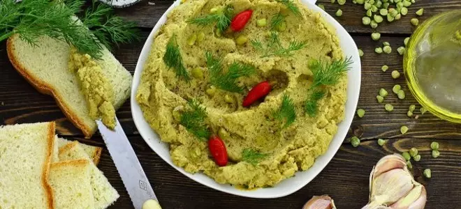 Hummus žirnių receptas